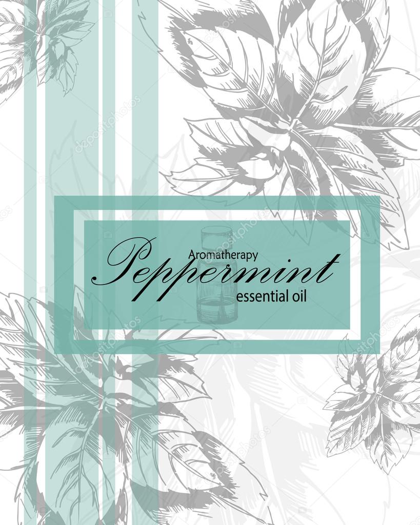 etiqueta para el aceite esencial de menta 2023