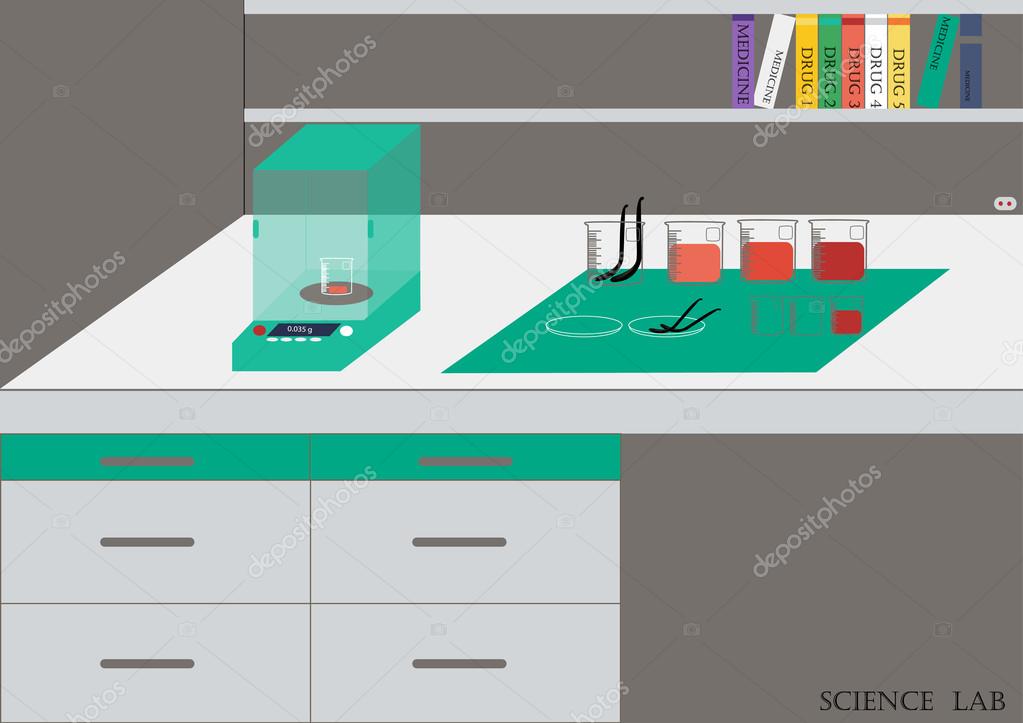Science Lab Table Clip Art