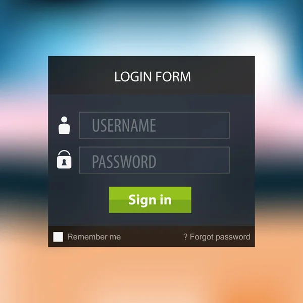 Login Page Template Glass Style Stock Vector Image by ©desinerstar99 ...