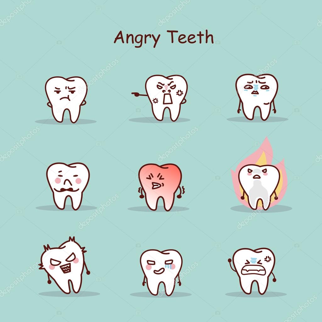 Angry Cartoon Teeth