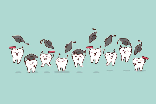 Tooth graduation cartoon vektörler | Tooth graduation cartoon vektör ...