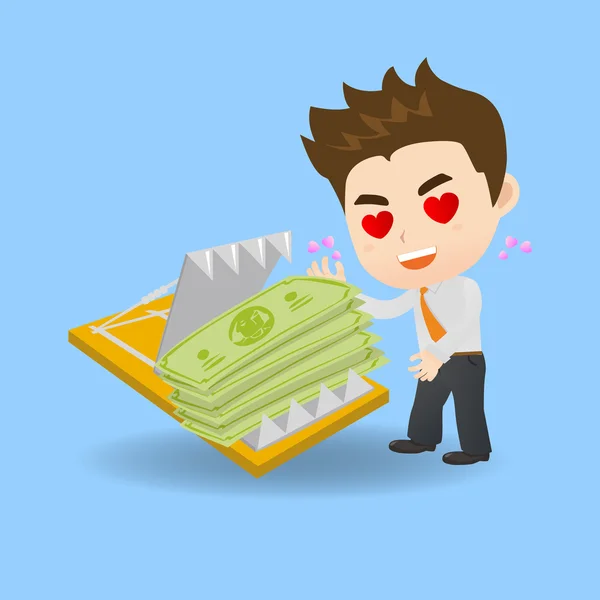 Cartoon Businesswoman fall into finance trap — Stock Vector © etoileark ...