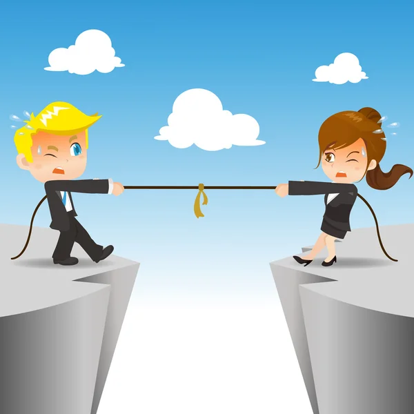 Two businesspeople competing Stock Vector Image by ©etoileark #92050778