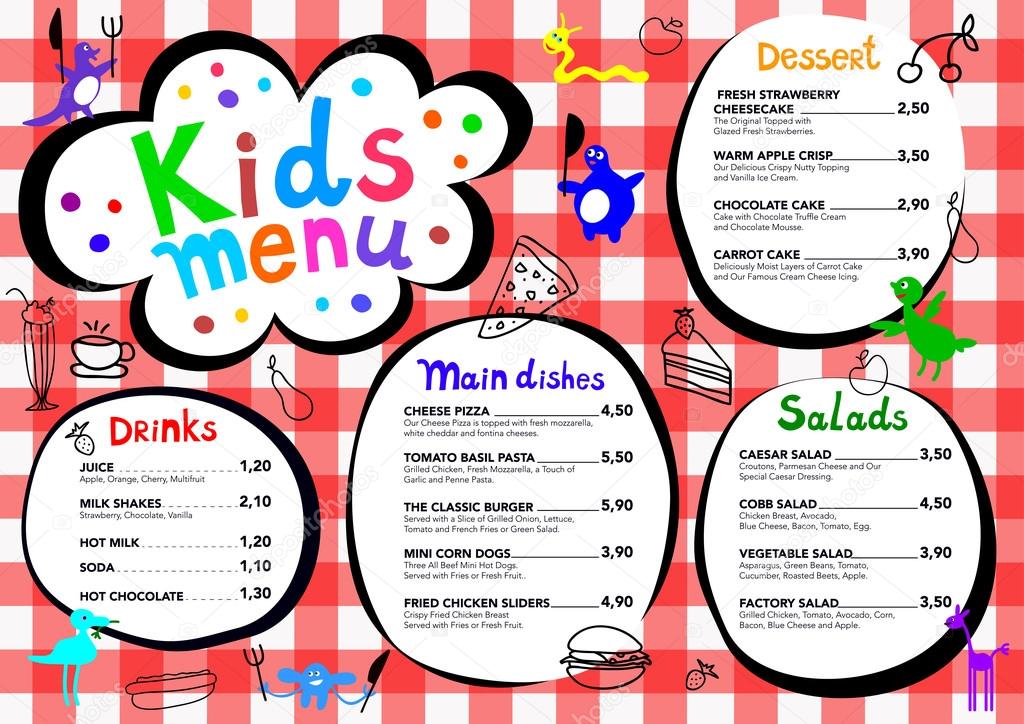 Kids Menu Template