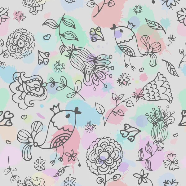 Cute beautiful abstract seamless pattern with girls and kisses Stock ...