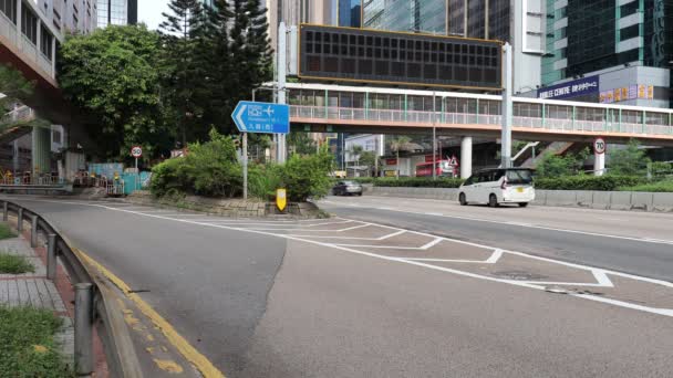 June 2021 Road Scape Connaught Road Wan Chai Hong Kong — Stock Video ...