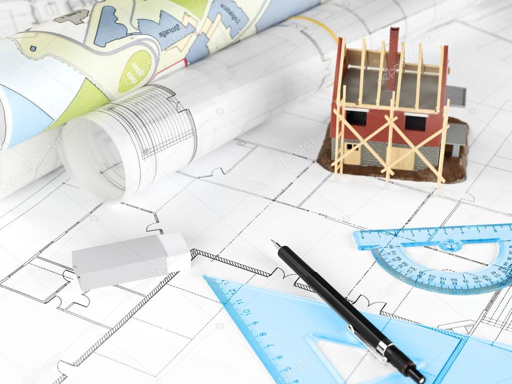 Residential structure on the table — Stock Photo © Goir #123263514