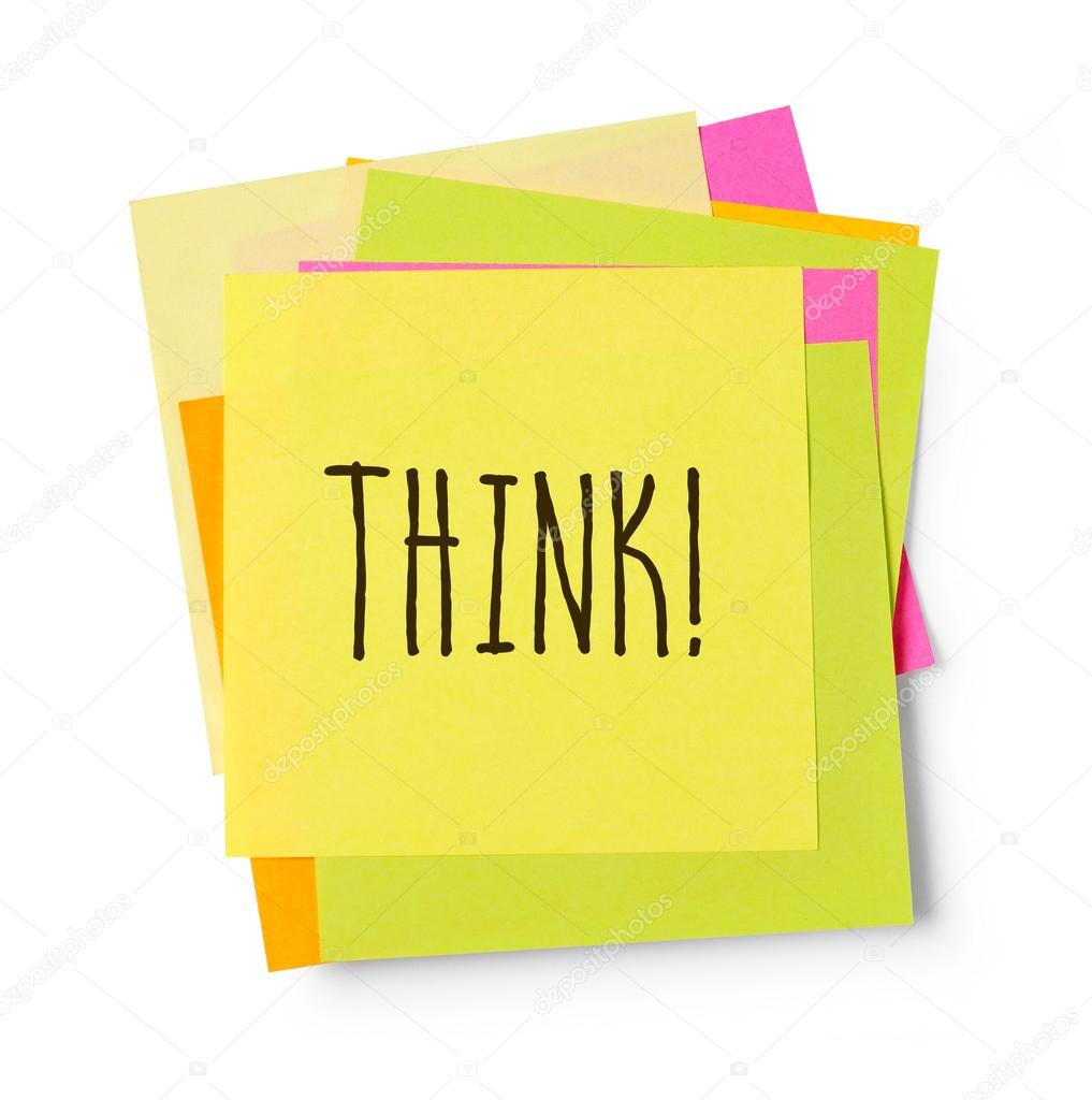 Think adhesive note Stock Photo by ©Goir 123425070