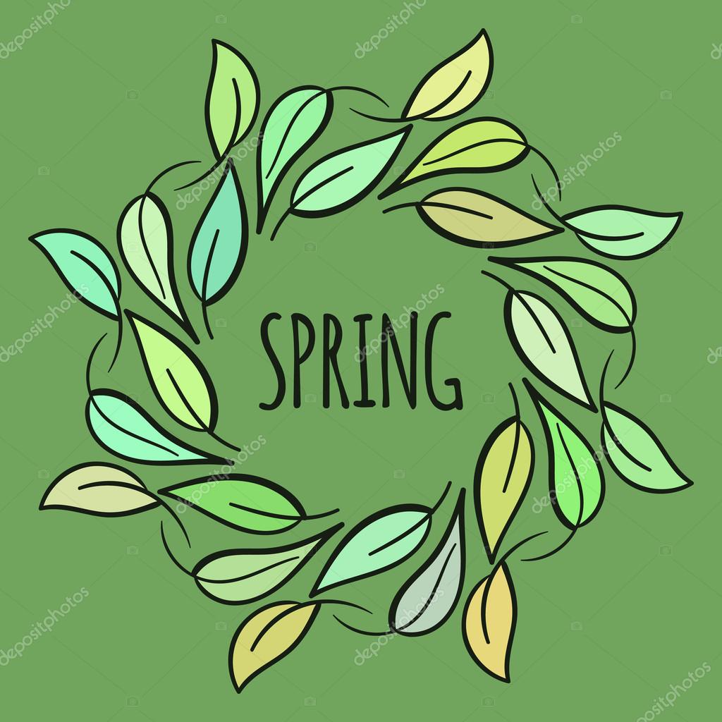 Cute green floral frame. Stock Vector Image by ©ekmelica.gmail.com ...