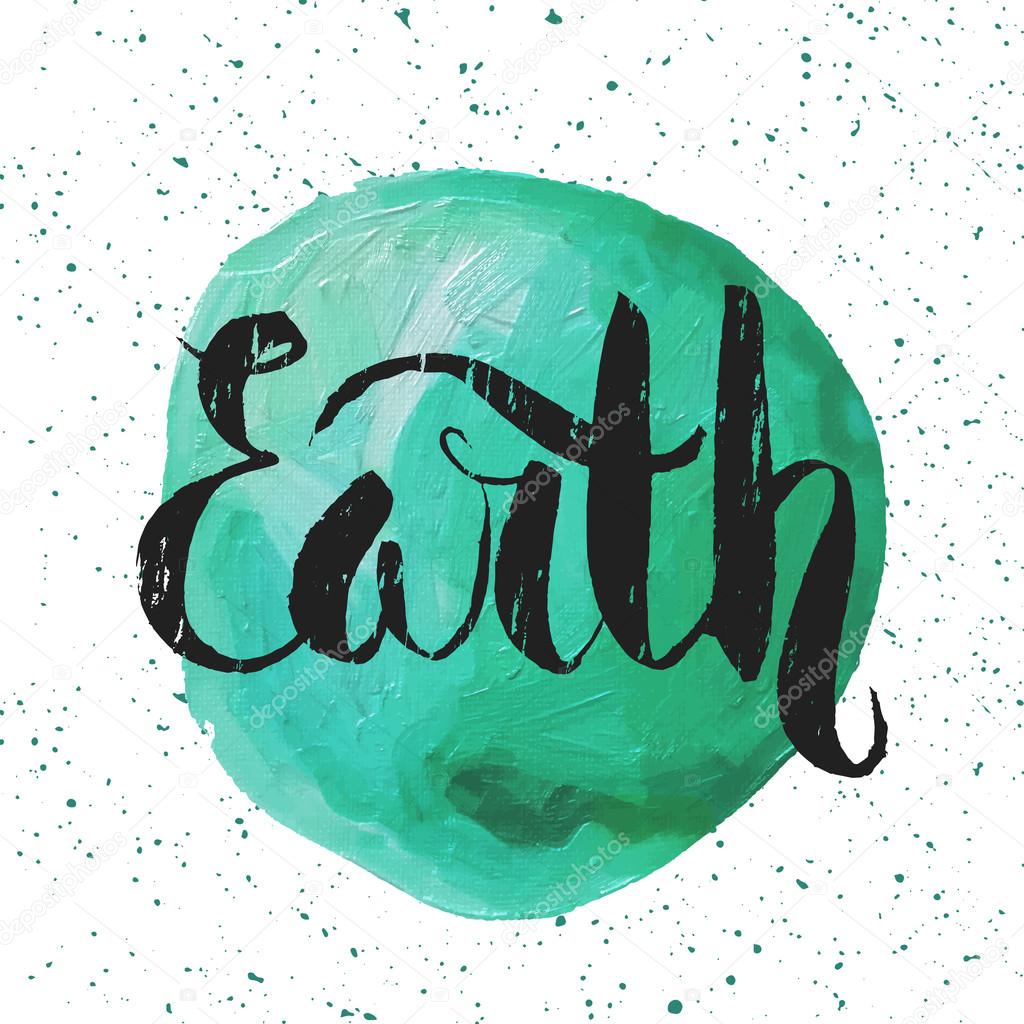 Letras. Cartaz para o dia da Terra . Vetor de ©ekmelica.gmail.com 107082202