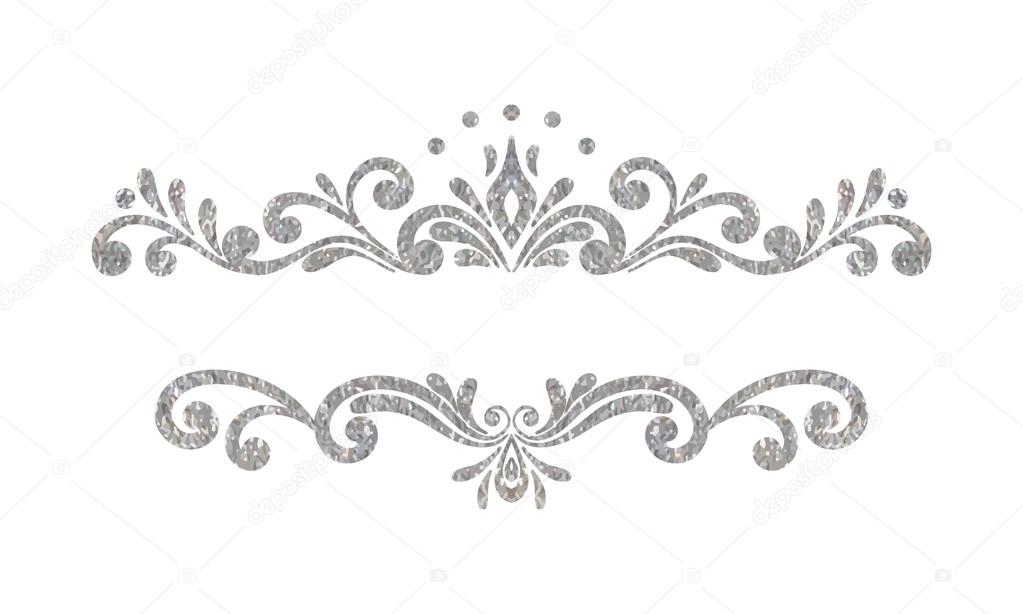 Elegant luxury vintage silver floral border Stock Vector by ©ekmelica ...