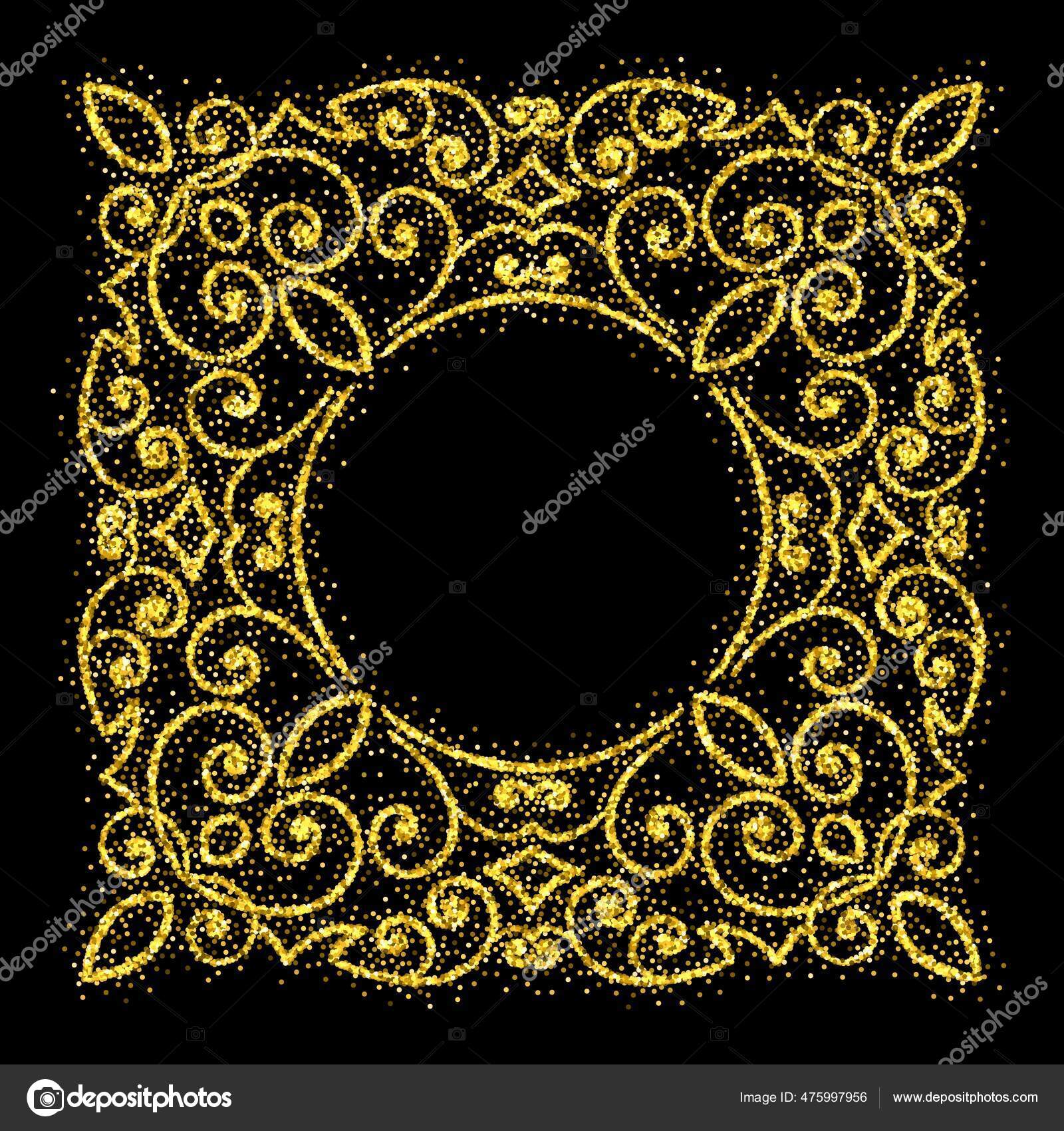 Retro shiny frame or border. Vector illustration. Stock Vector Image by ...