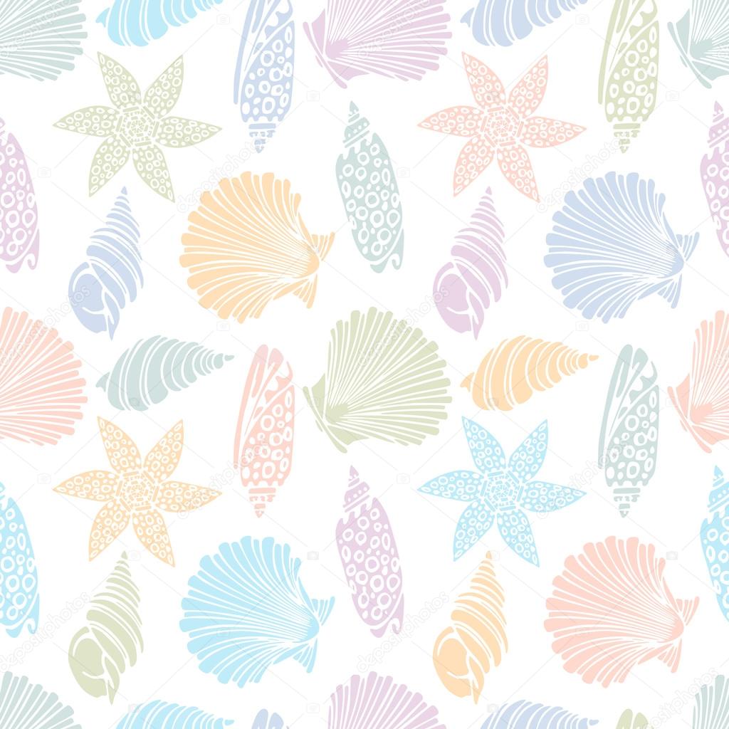 Pattern of seashells Stock Vector by ©mubaister@gmail.com 100439412