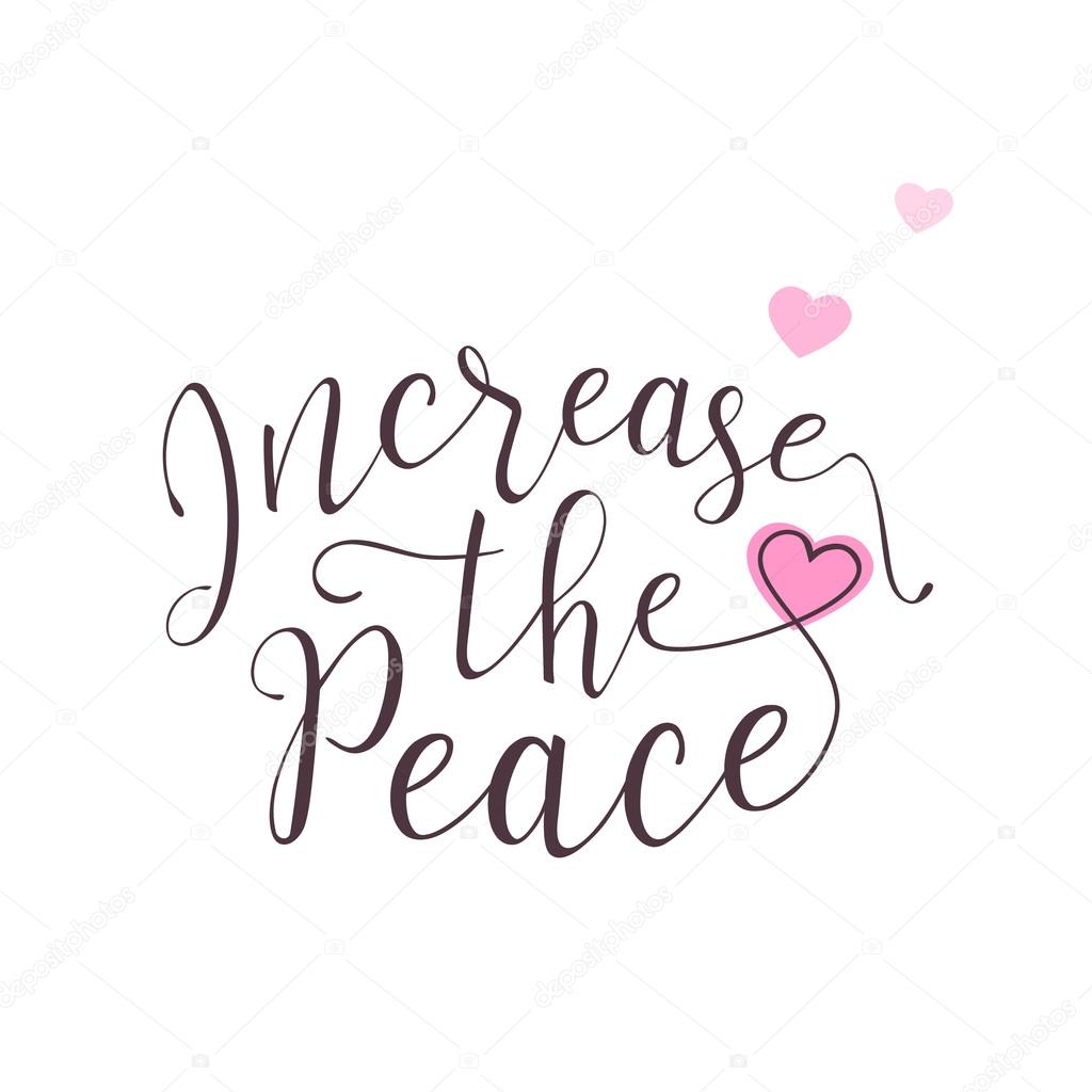 Vector illustration of peace lettering design. Stock Vector Image by ...