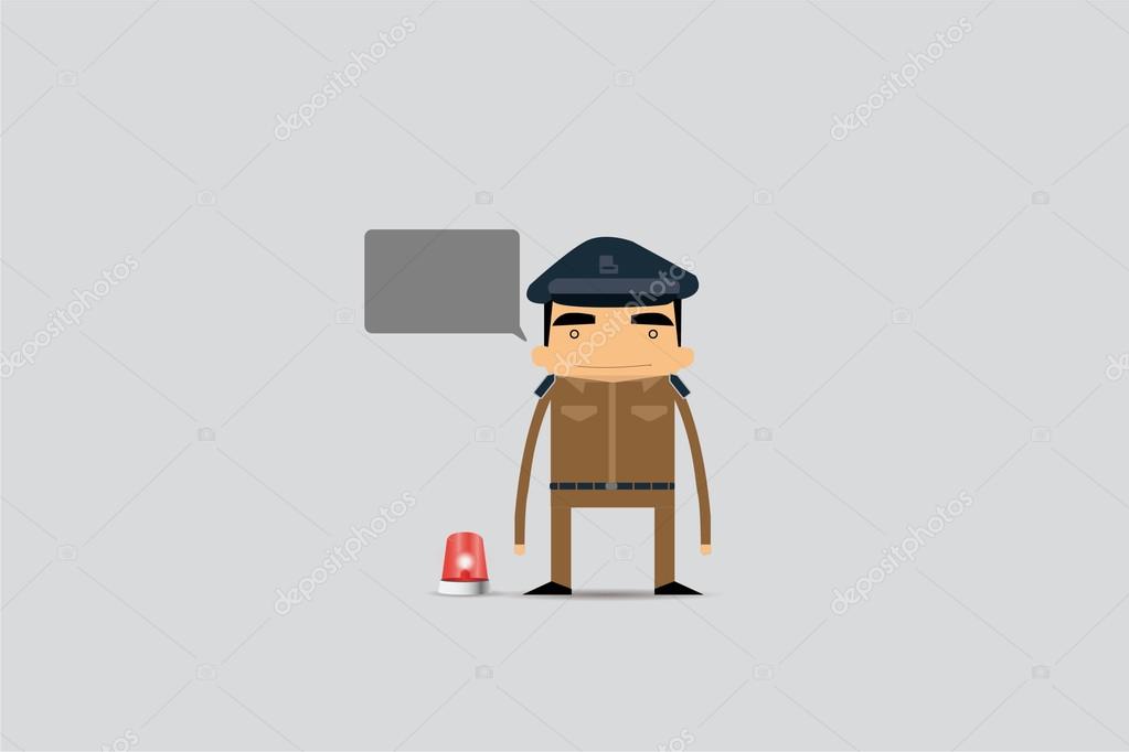 Vector illustration, arabic police character — Stock Vector © Sako ...