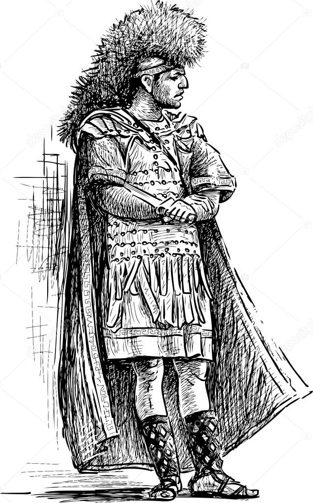 Roman Soldier Costume Drawing