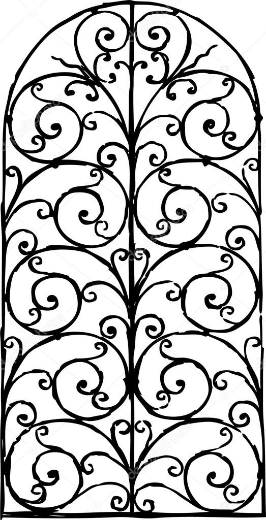 Vintage window grill Stock Vector by ©samakarov@mail.ru 104548784