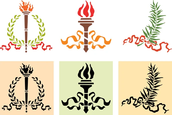 Laurel wreath and a torch Stock Vector Image by ©NikitinaOlga #11637296