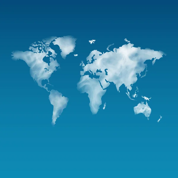 Cloud world map Vector Art Stock Images | Depositphotos