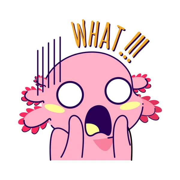 Cute Axolotl Angry Pose Vector Illustration Stock Vector Image by ...