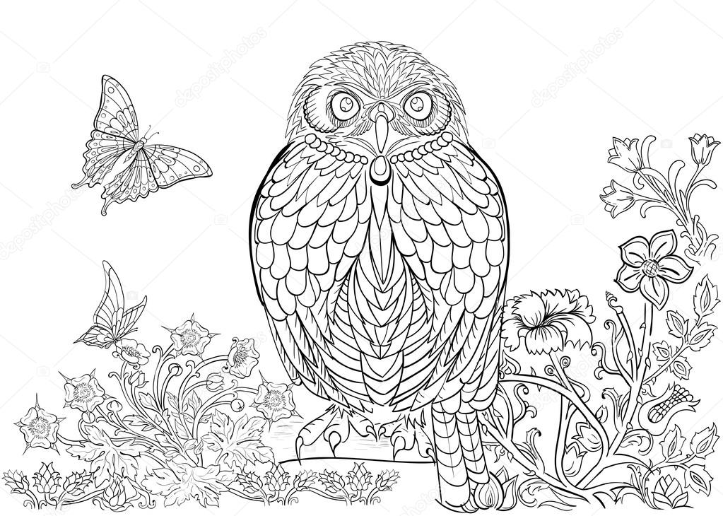 Hand drawn ink pattern. Coloring book Coloring for adult Page for ... Hand drawn ink pattern. Coloring book Coloring for adult Page for ...