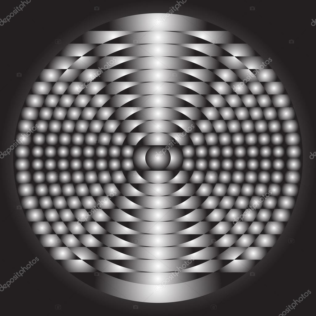 Optical illusion of the gradient vector, abstract geometric design ...