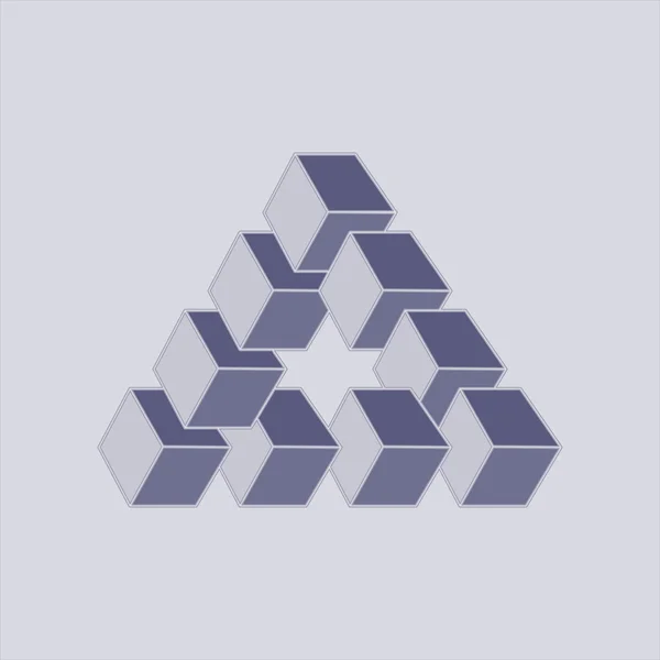 Optical illusion, abstract geometric design element. Stock Vector Image ...