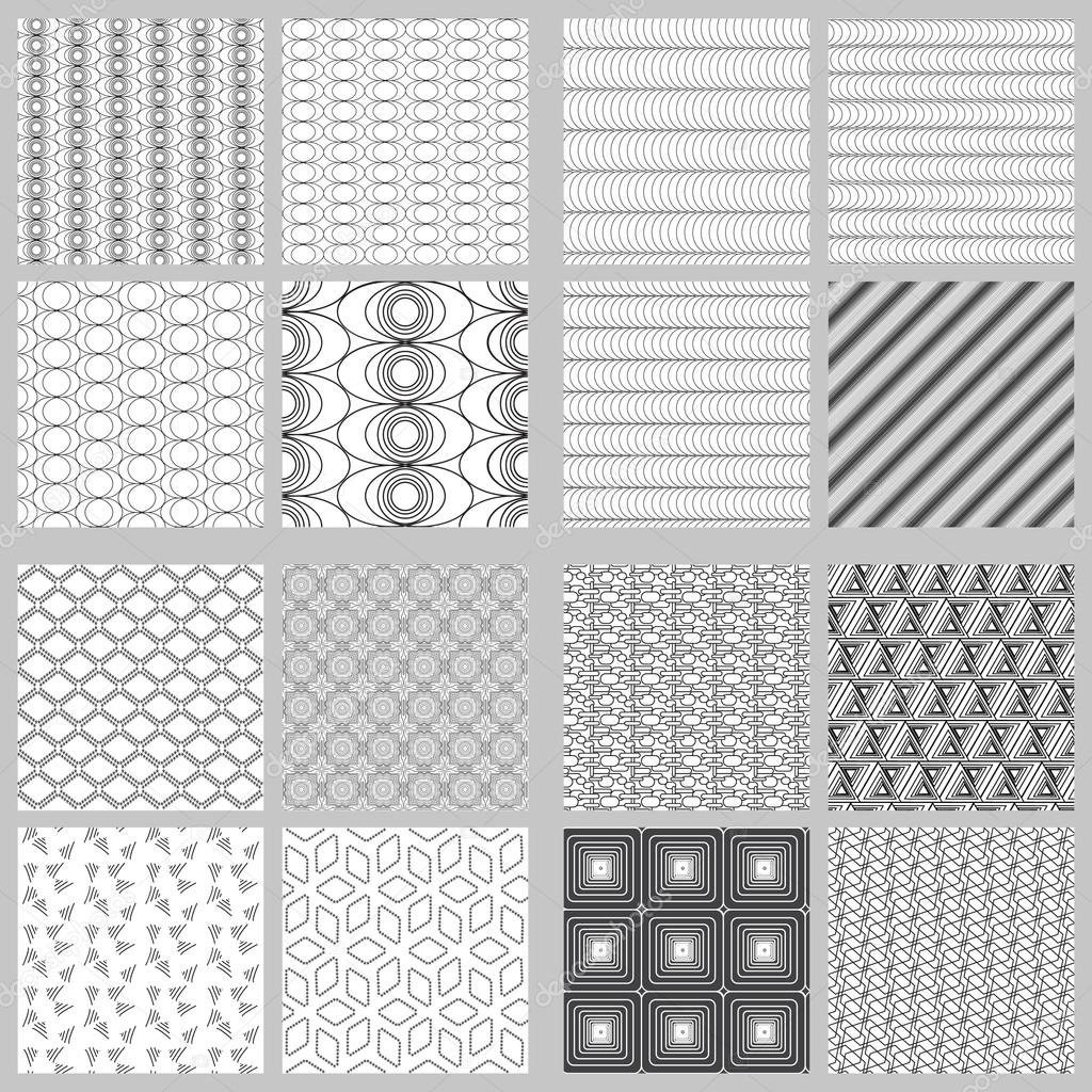 The Complex Geometric Pattern Seamless Pattern Of Thin Lines — Stock