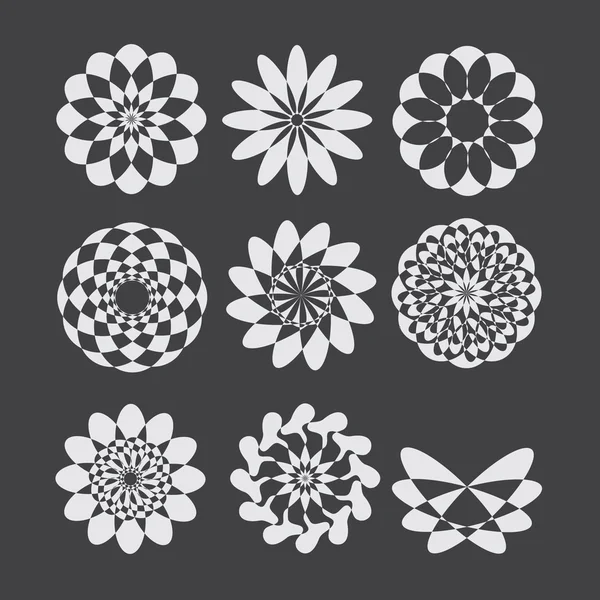 Simple geometric ornaments. Vector circular patterns. Stock Vector Image by ©tanuna #110833546