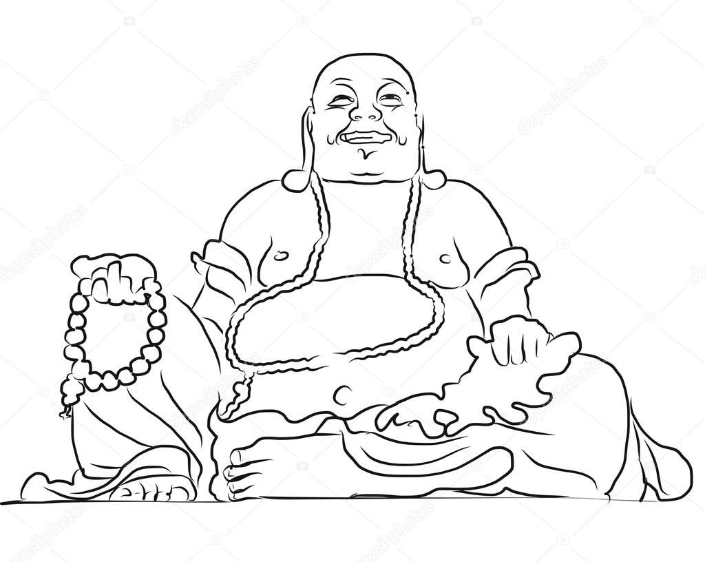 Buddha Outline Drawing