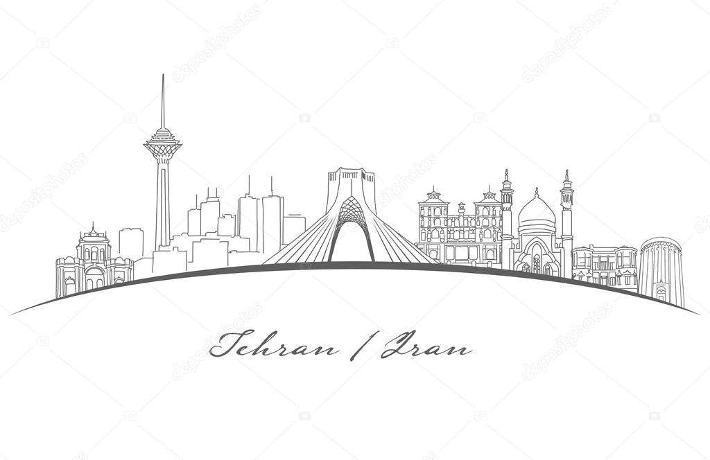 Tehran Famous Landmarks Panorama Stock Vector by ©mail.hebstreit.com ...