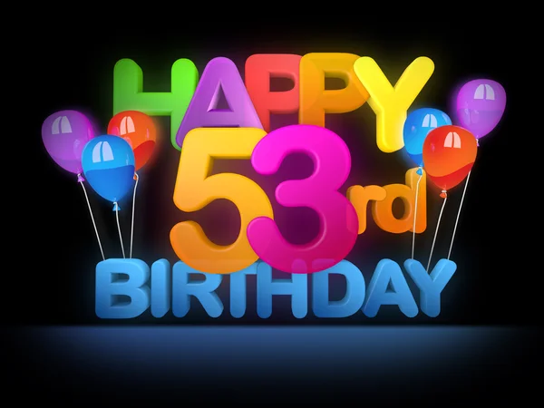 Happy 53rd Birthday Clip Art