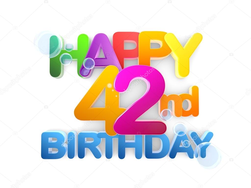 Happy 42nd Title, Birthday light — Stock Photo © mail.hebstreit.com ...