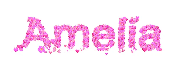 Jessica female name set with hearts type design — Stock Photo © mail ...