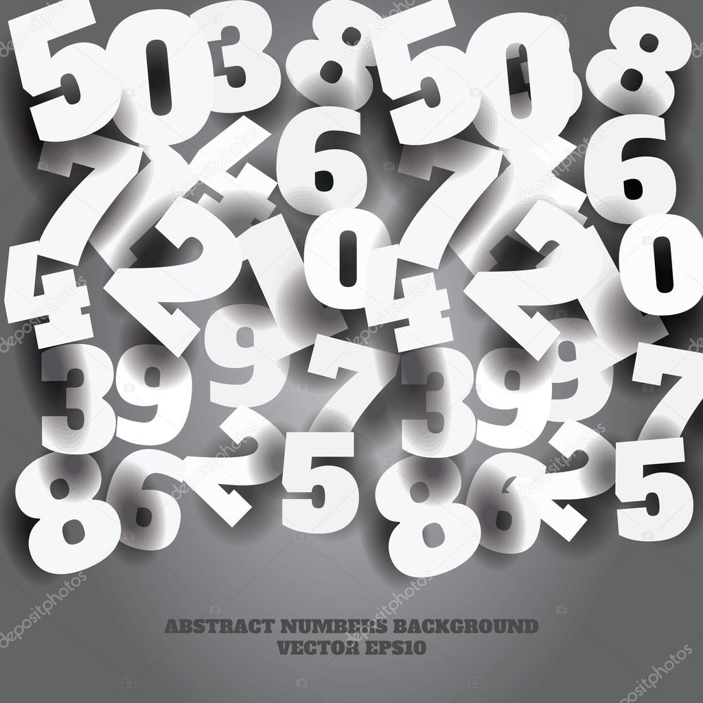 Vector abstract gray background with 3d numbers Stock Vector by ...