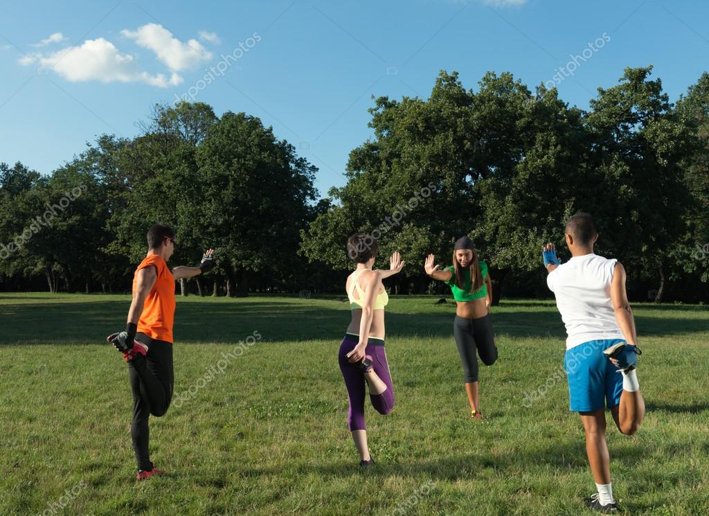 Group Exercise Outside