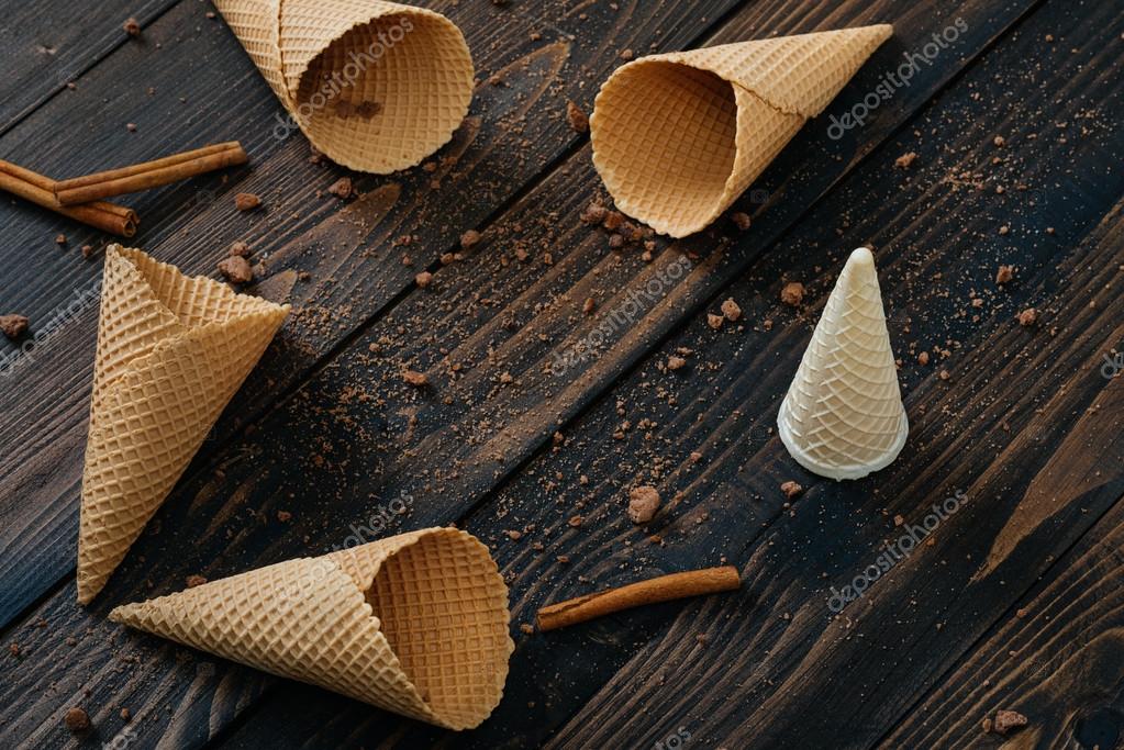 Empty Ice Cream Cones Stock Photo by ©SerbBgd 91016904