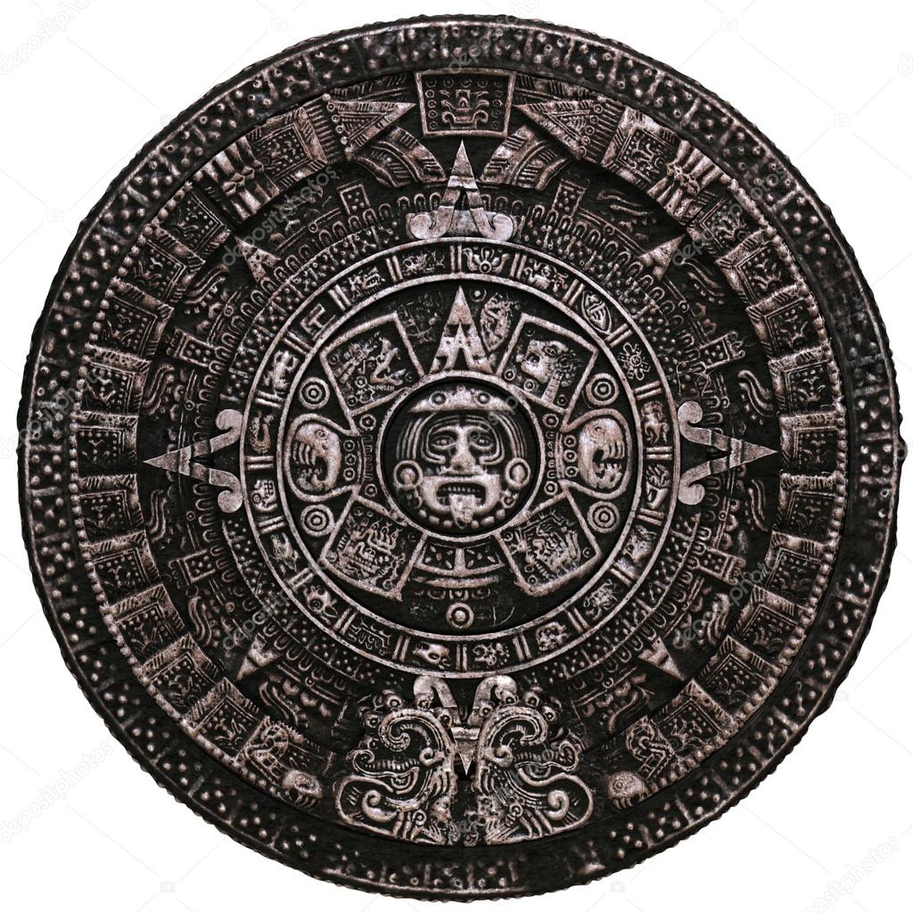 Calendario maya sobre fondo blanco: fotografía de stock © it.i3d.pl ...