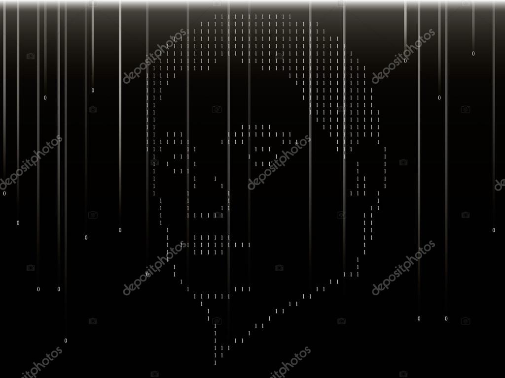 Man's face from a binary code — Stock Vector © rinofrv.yandex.ru #104338610
