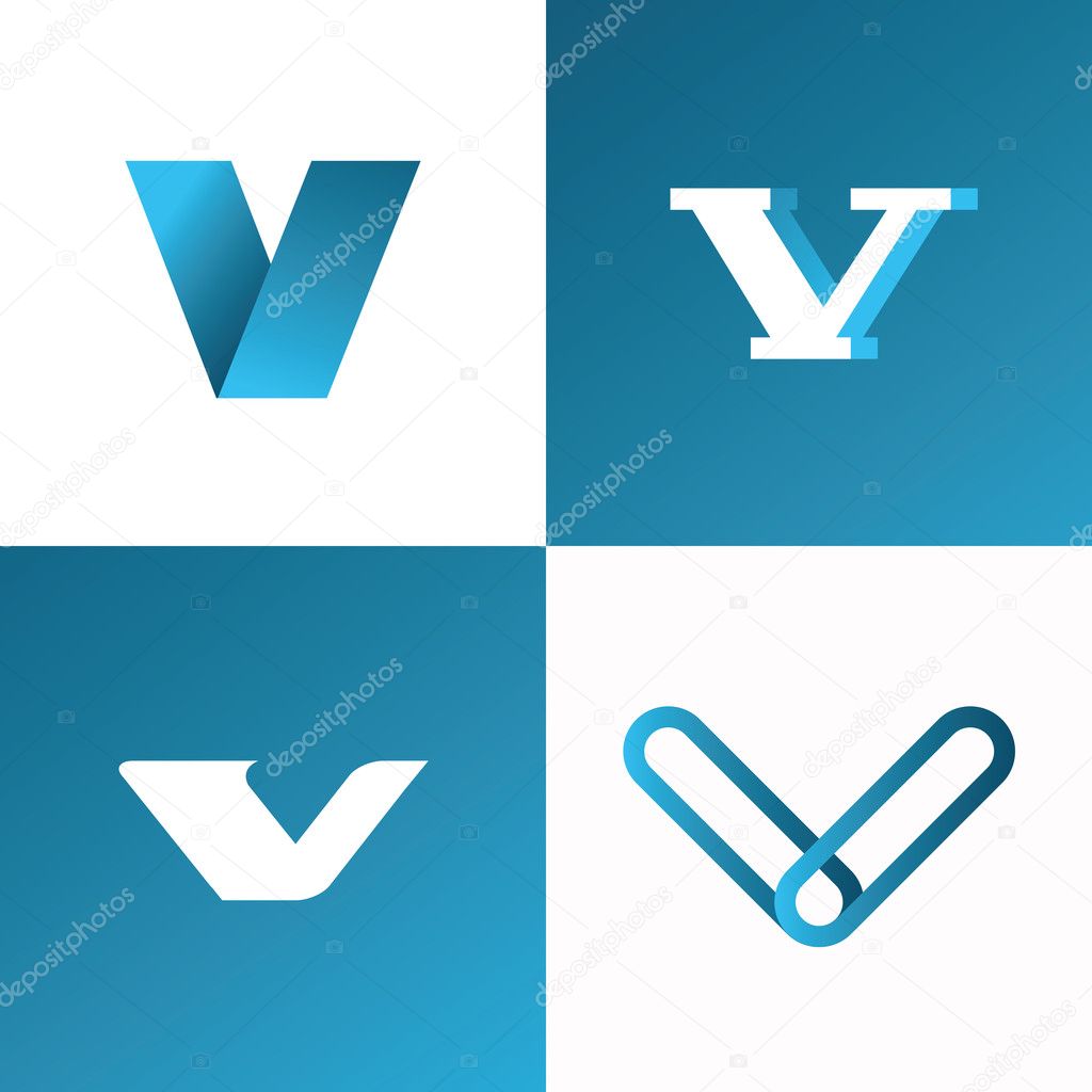 Icons based on the letter V Stock Vector Image by ©TrueVector #91694920