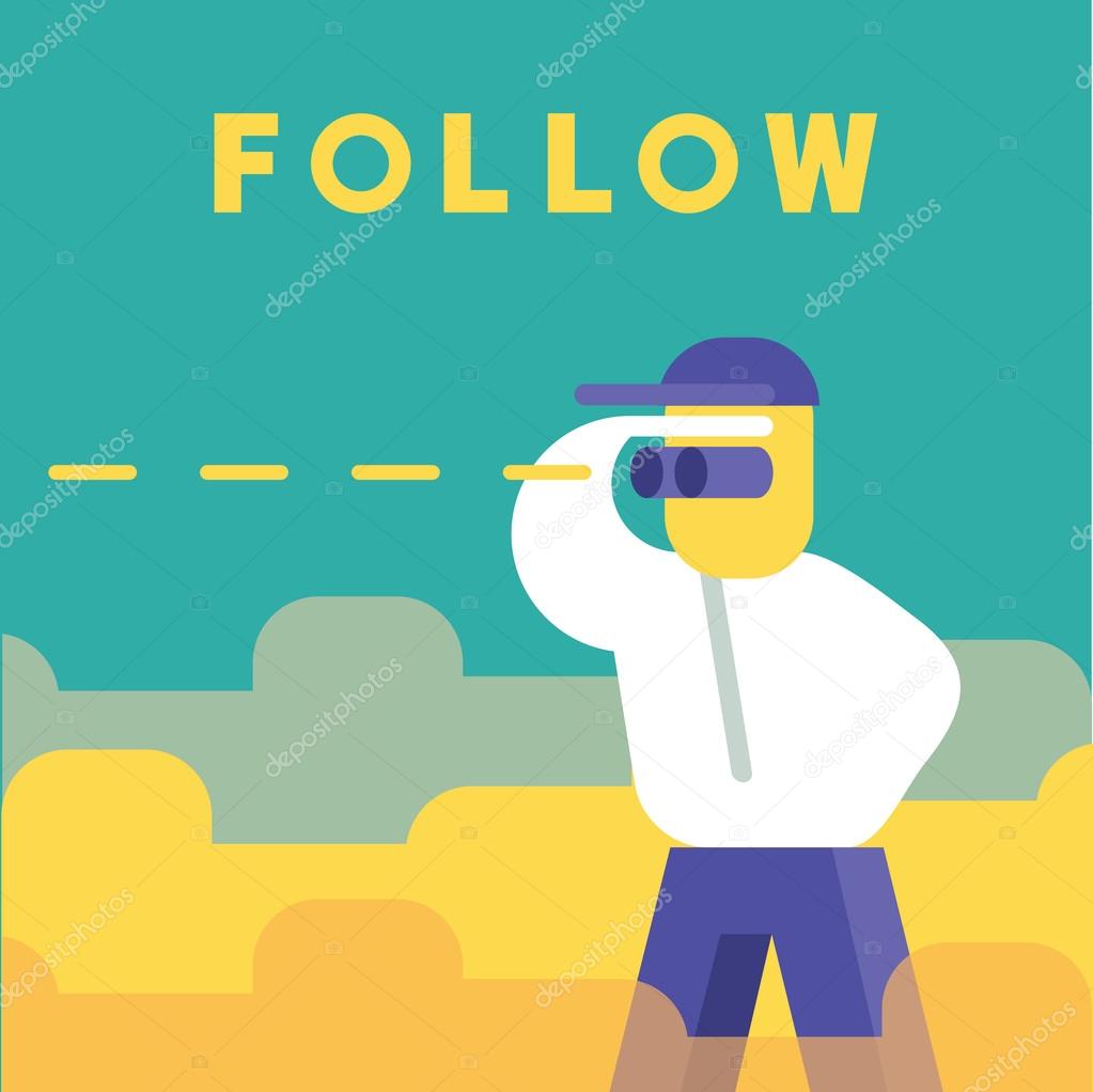 Illustration follow man Stock Vector by ©TrueVector 91697056