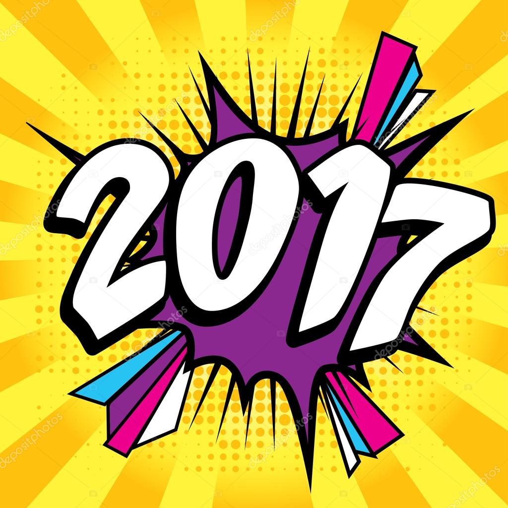 Pop Art comics icon "2017" — Stock Vector © Gal_Amar #110632284