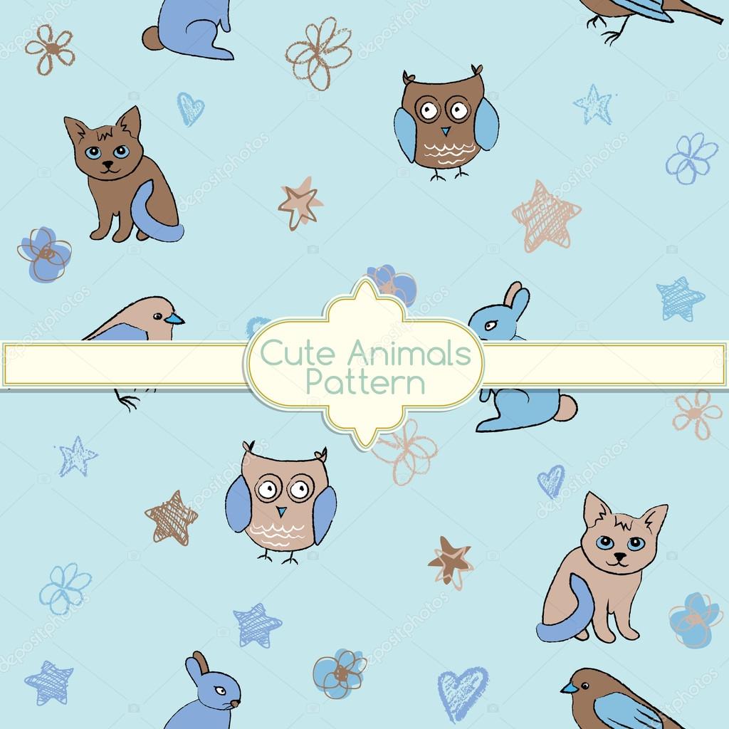 Cute Animals Pattern. Stock Vector Image by ©Gal_Amar #91380058