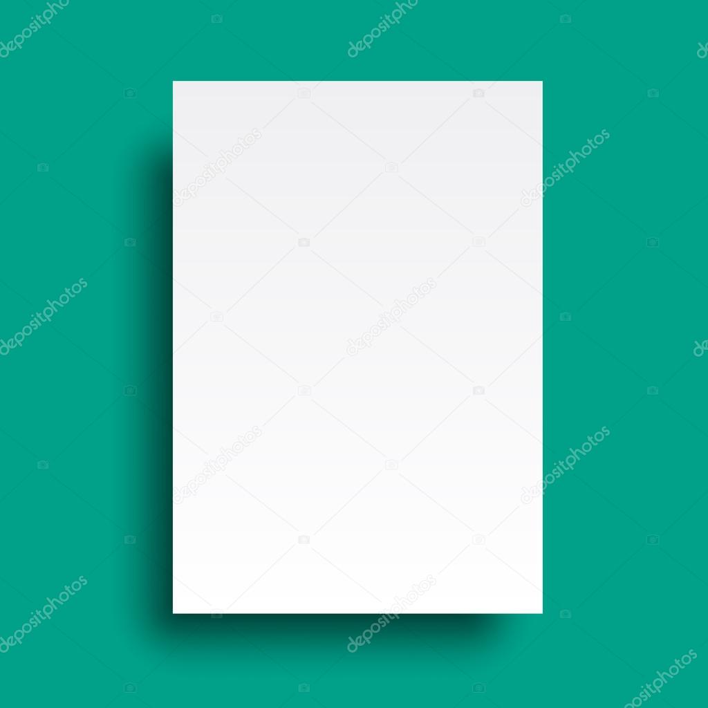 Paper mockup a4 cyan Stock Vector Image by ©morokey27.gmail.com #104394962