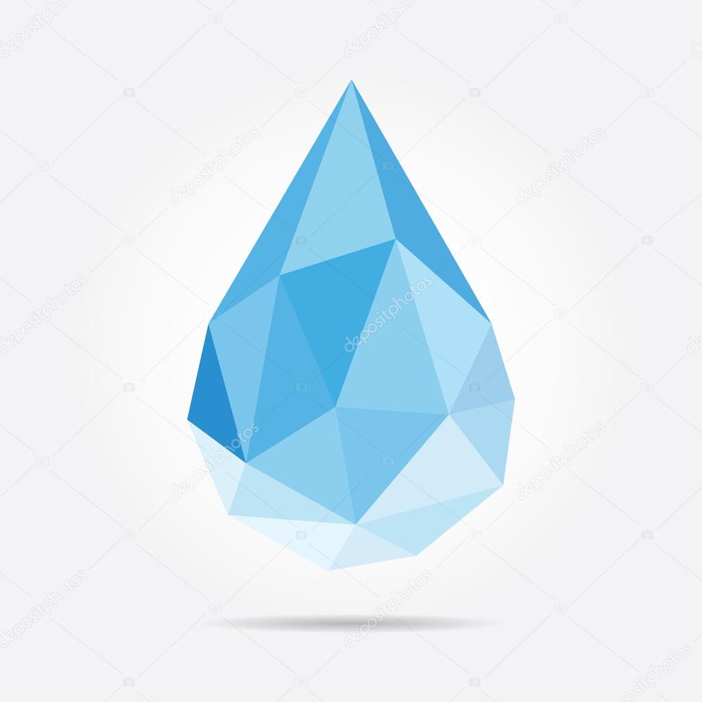 Polygonal Drop in Vector Stock Vector Image by ©sgustok #109380922