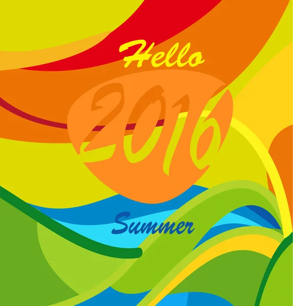 Hello RIO Summer 2016. Rio Olympic games 2016 Summer calligraphy ...