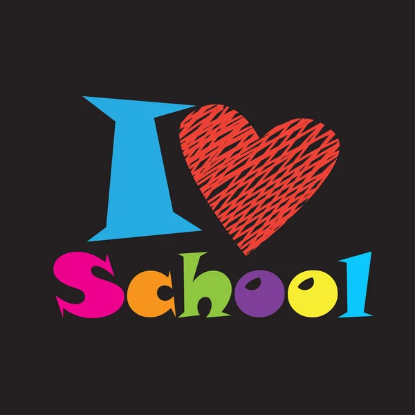 I love. I love school! Calligraphy lettering. Calligraphic letter. Back ...