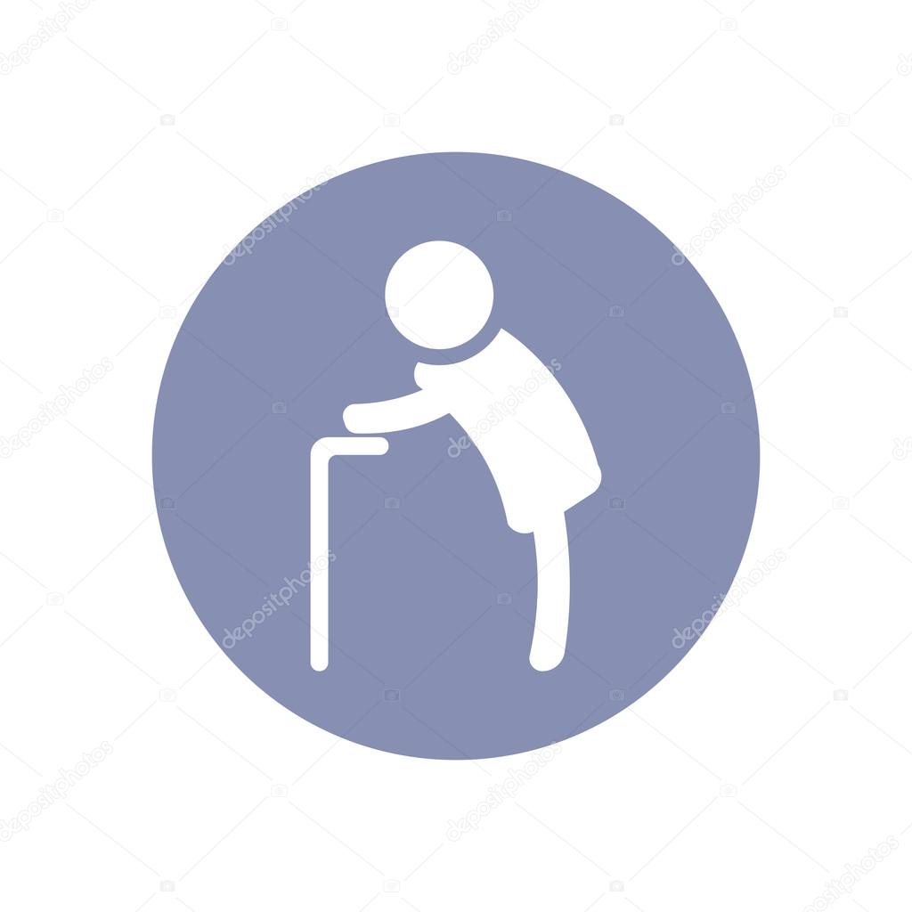 Old man flat pictogram icon for design presentation in vector Stock ...