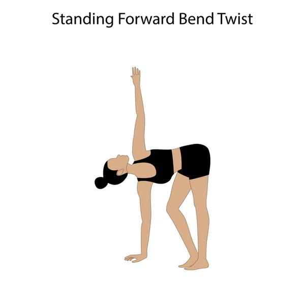 110 Standing forward bend pose Vector Images - Free & Royalty-free ...