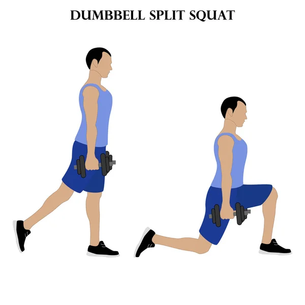 Lateral Lunge Exercise Strength Workout Vector Illustration White ...
